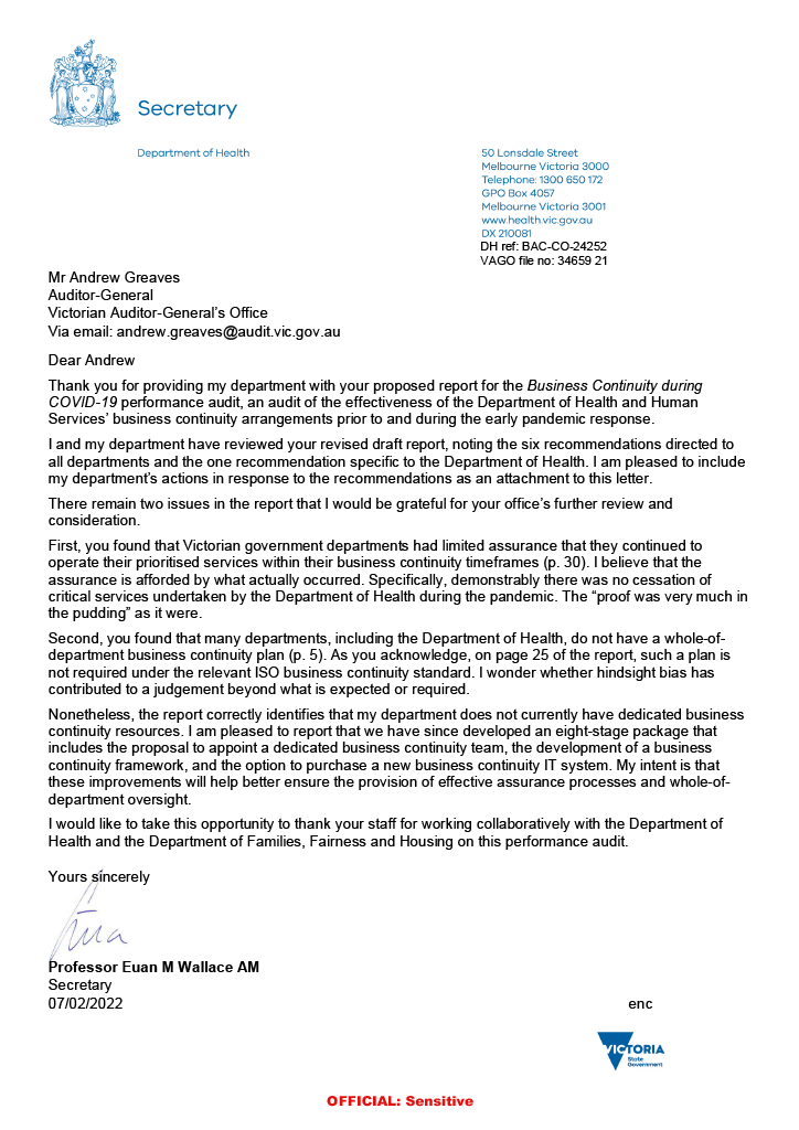 Business Continuity During COVID-19 | Victorian Auditor-General's Office